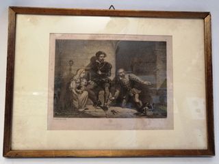 Stampa francese il prigioniero con cornice