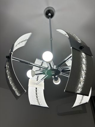 lampadario di ecopelle bianco