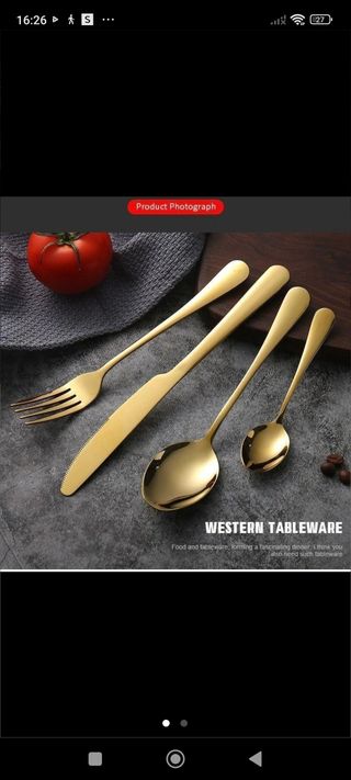 Servizio di posate oro 24 pezzi