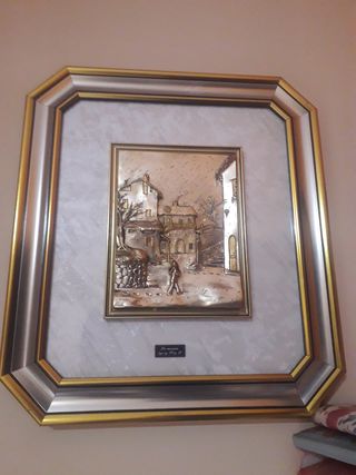 Quadro bagno argento 800