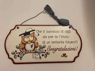 targa congratulazioni laurea