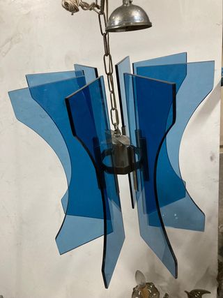 Lampadario in vetro di Murano Stile Veca, anni '70