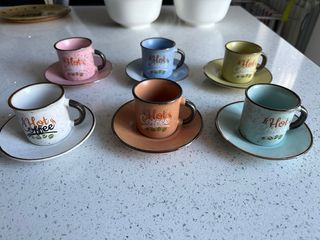 Set 6 tazzine caffe con piattino