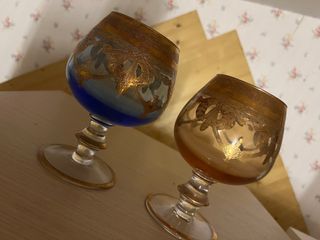 set di 2 coppe decorate