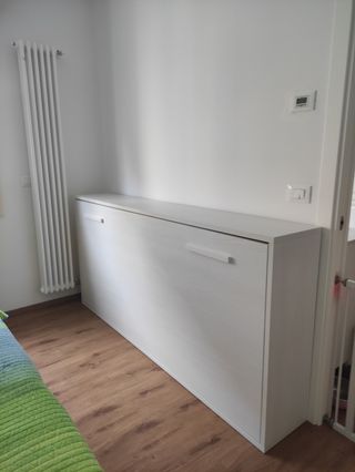 Letto a scomparsa mobile bianco frassino