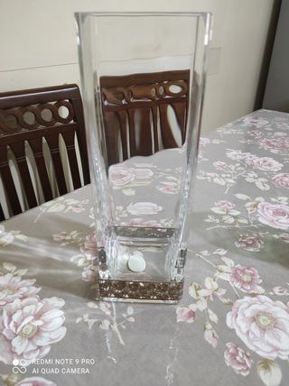 Vaso cristallo e argento