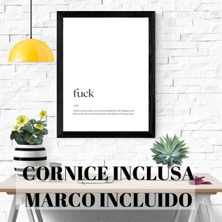 40x30 Fuck Vocabolario ironico  Stampa con cornice