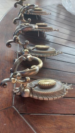 4 appendiabiti in ferro battuto