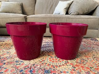 Coppia Vasi EURO3PLAST Mitu cm. 35 color melanzana