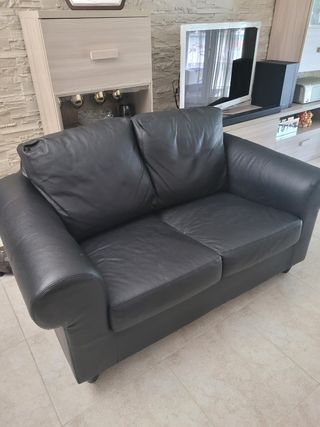 Divano in pelle nero