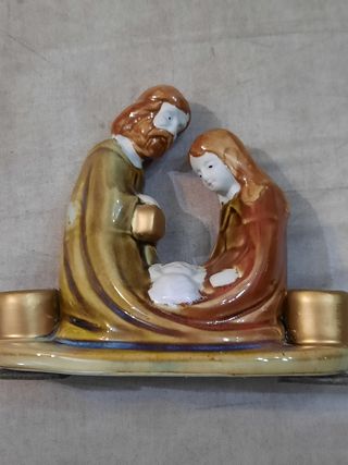 Statuetta Sacra Famiglia in porcellana
