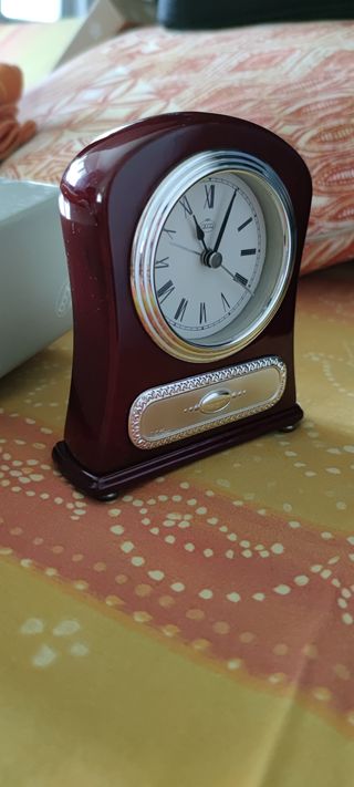 Orologio sveglia in argento 924 (14cm x 10cm)