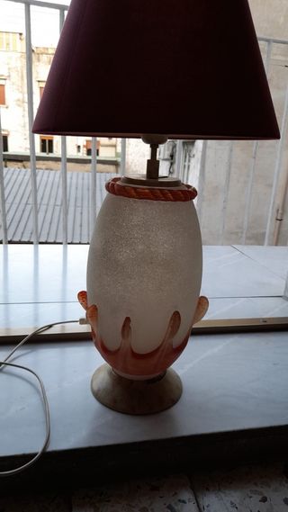 Lampada dì vetro murano sabbiato
