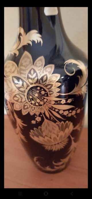 Vaso Kaiser cobalto e oro