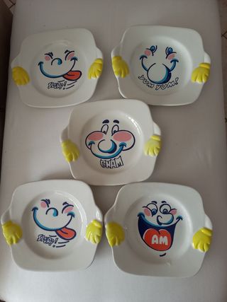 Set 5 Piatti Giglio Tazze Pazze La Castellana