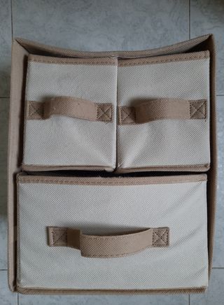 Cassettiera portaoggetti in tessuto