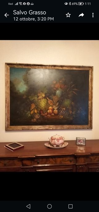 Tela raffigurante natura morta