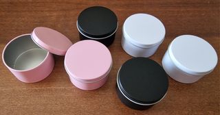 Contenitori per candele handmade nuovi