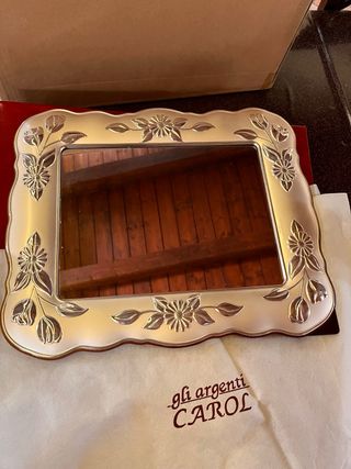 Cornice argento specchio