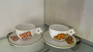 2 tazzine caffè con piattini thun