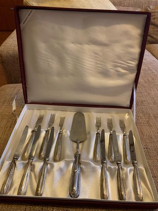 Servizio da dolci in argento e acciaio Solingen