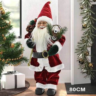 Statuina Babbo Natale Classico 80 cm Colore Rosso