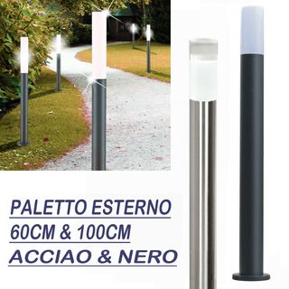 LAMPADA LED 60CM E27 PALETTO 220V LAMPIONE PALO NE