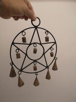 Campanelle a vento ferro ed ottone decorazione