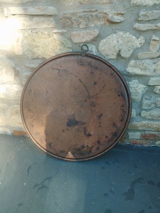 Piatto smaltato in rame da decorazione