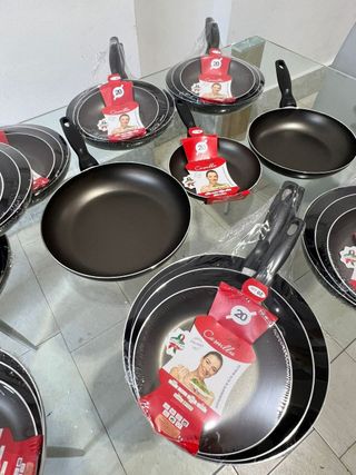 set 3 padelle alte antiaderenti