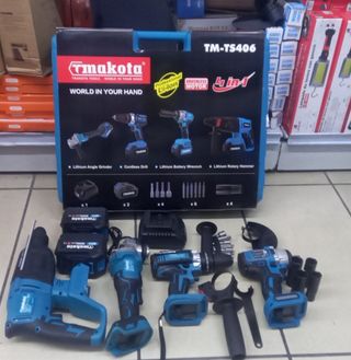 KIT 4 IN 1 TRAPANO AVVITATORE + SMERIGLIATRICE