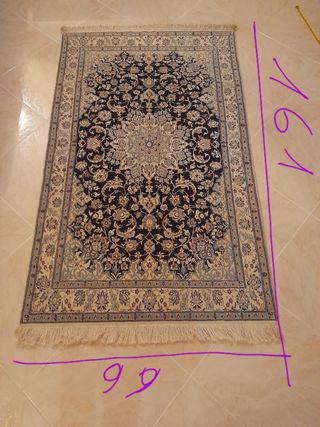 Tappeto persiano nain in seta