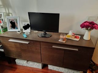 Consolle tv marrone scuro