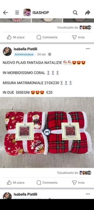 Plaid natalizio
