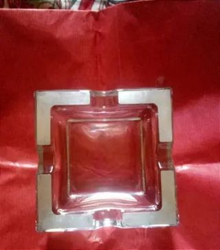 Posacenere vetro vintage 60 argento 800