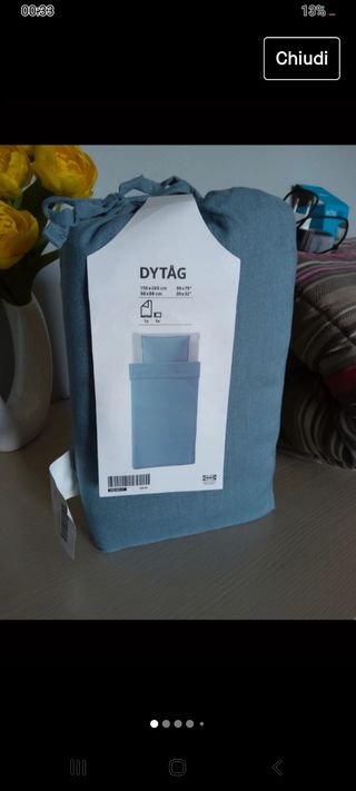 Copripiumino  singolo  100% LINO IKEA