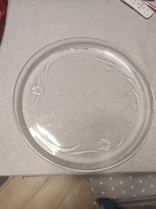 Vassoio in vetro decorato