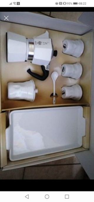 Bialetti moka bianca set