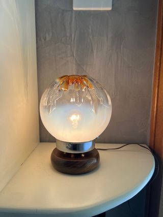 lampada da tavolo tulipano mazzega anni 70