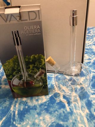oliera/acetiera 2in1 ampolla in vetro soffiato