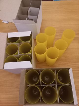 Bicchieri lounge cocktail gialli vetro