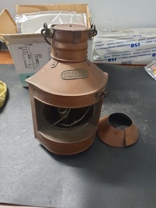 Lampada rame ad angolo