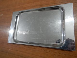 Set di Vassoi Vintage in Acciaio Inox Italiano