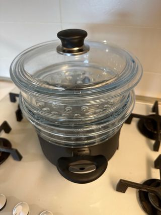 Vaporiera 20 cm vetro a 2 piani Ballarini