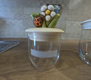 Barattolo Coutry coccinella e fiore medio THUN