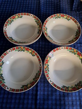 8 piatti fondi decorazioni natalizie