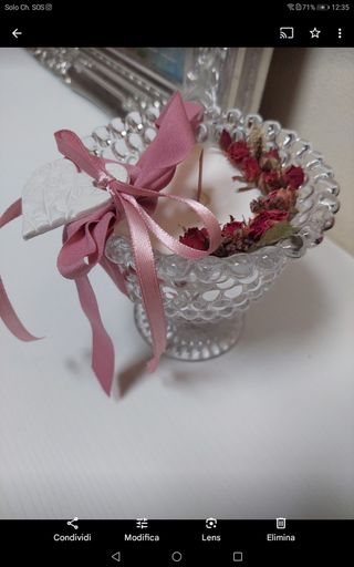 Candela in cera vegetale