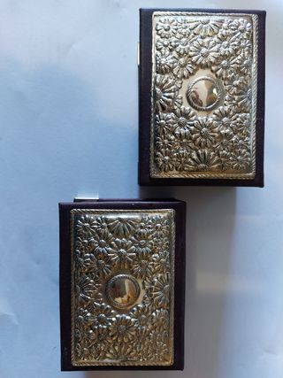 Scatoline portagioie con  placca argento