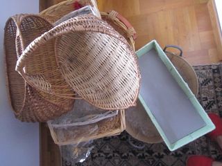 set di ceste di grandi dimensioni (vimini e varie)