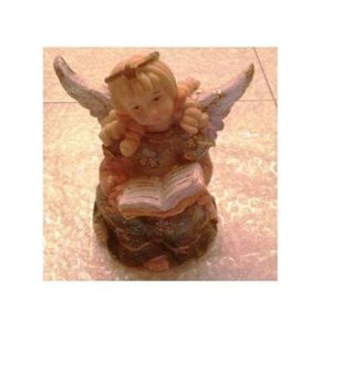 Statua Angelo 14x8x8cm (Decorazione con carillon)